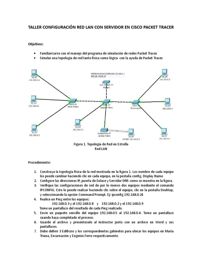 Configuración de Red LAN en Packet Tracer | PDF | Tecnología