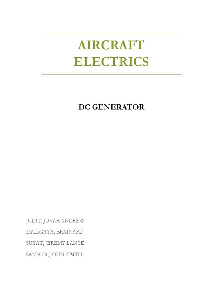 Aircraft Electrics Generator | PDF