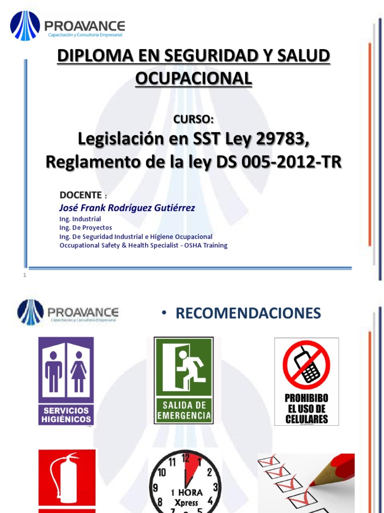 Ley 29783 | PDF | Administración de Seguridad y Salud Ocupacional | Evaluación