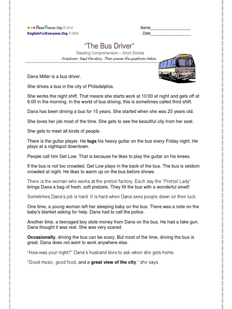 The Bus Driver | PDF
