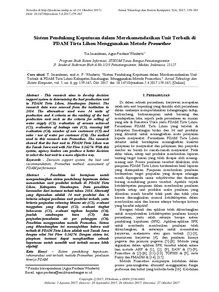 Jurnal Metode Promethee | PDF