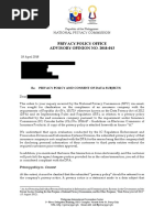 NPC Cover Letter - Registration of DPO | PDF