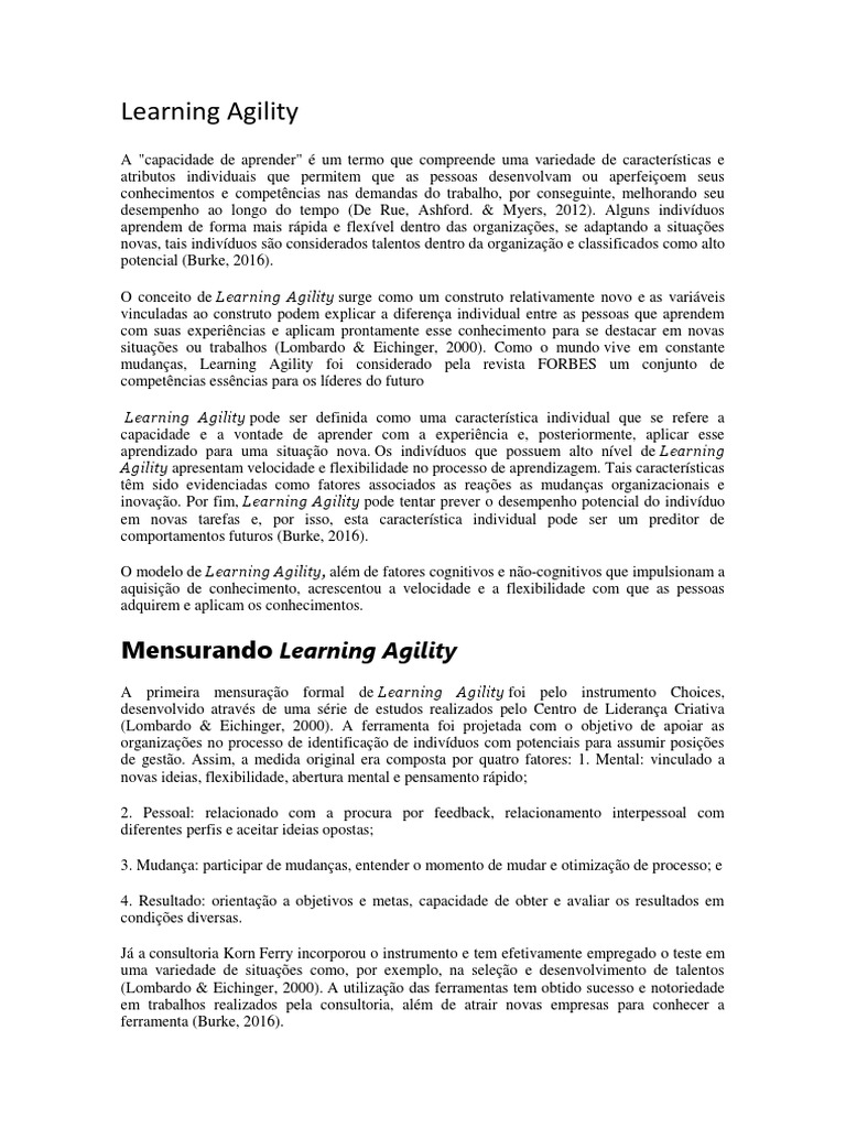 Avaliando as Abordagens e Dimensões da Capacidade de Aprendizagem ...