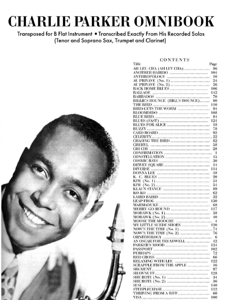 (Jazz) Fake Book - Charlie Parker Omnibook | PDF