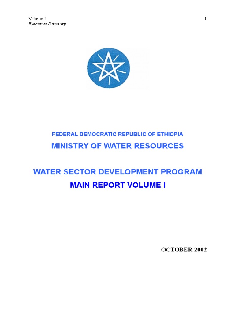 Water Sector Development Program Vol.1 | PDF | Water Resources ...