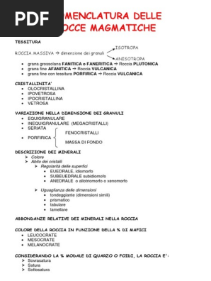 Roccia Afanitica Roccia Enciclopedia Treccani