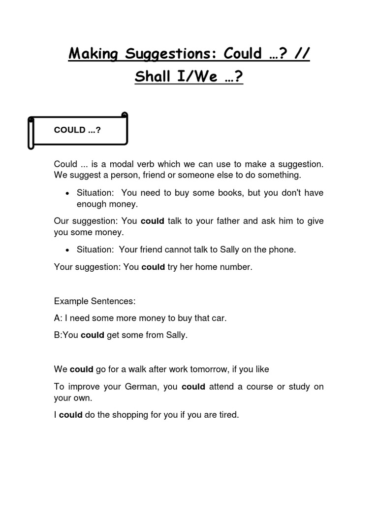 Making Suggestions | PDF