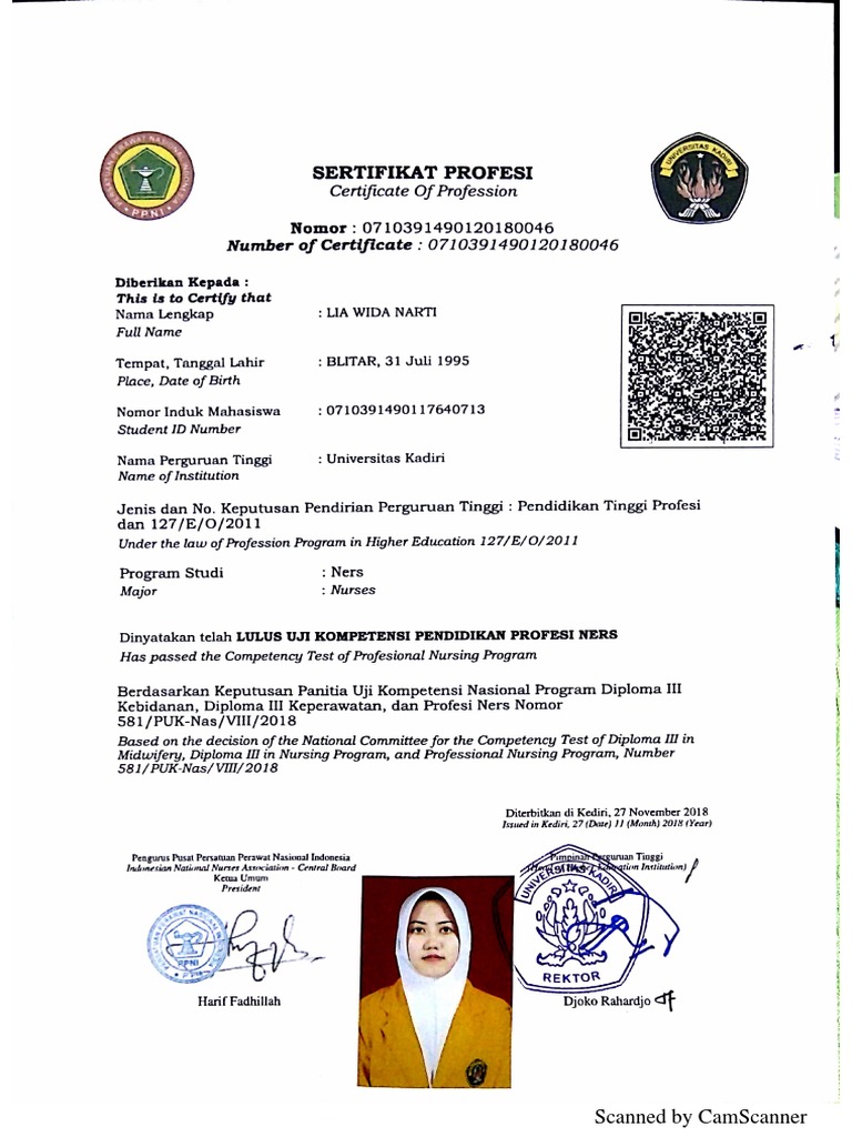 Sertifikat Profesi Pdf