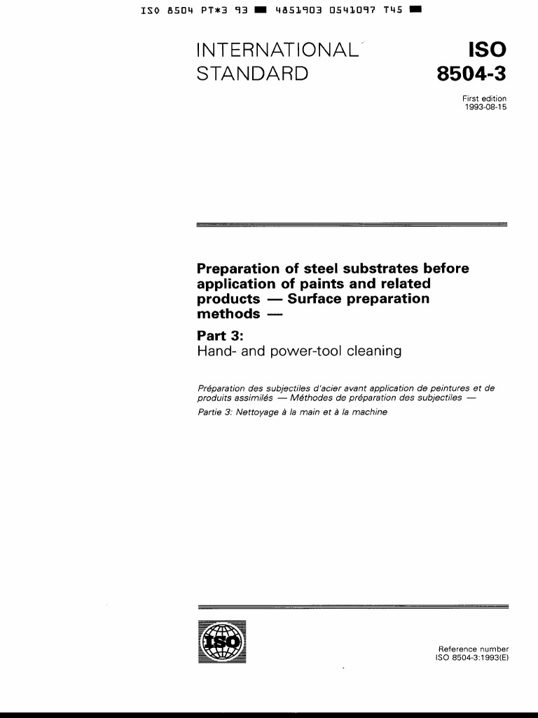 Iso 8504-3-1993-08 | PDF | Abrasive | International Organization For ...