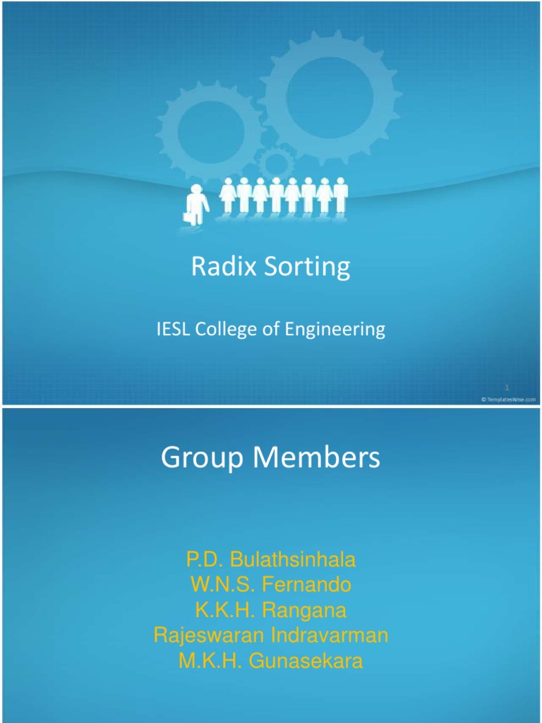 Radix Sorting: IESL College of Engineering | PDF | Algorithms And Data ...