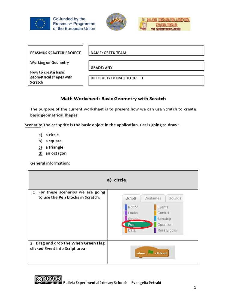 Math Worksheet | PDF | Scratch (Programming Language) | Shape