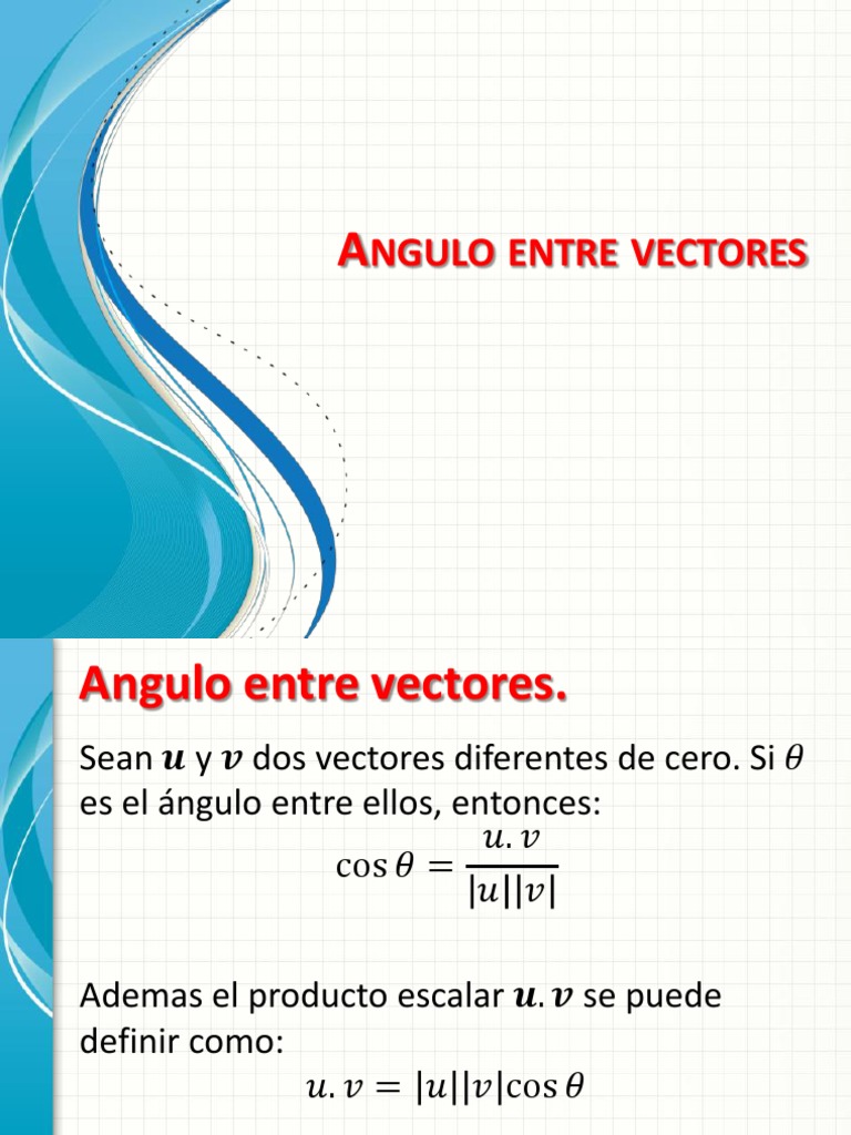 9 Angulo Entre Vectores | PDF