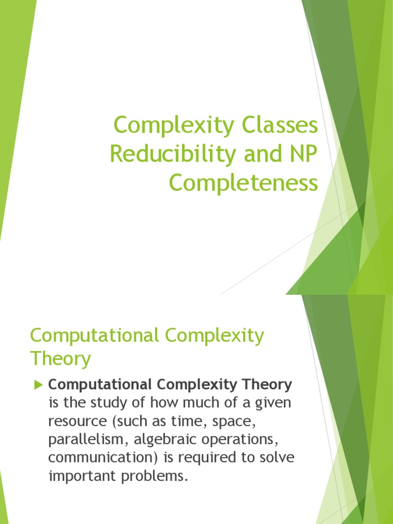 Reducibility and NP Completeness | PDF | Time Complexity | Formalism ...