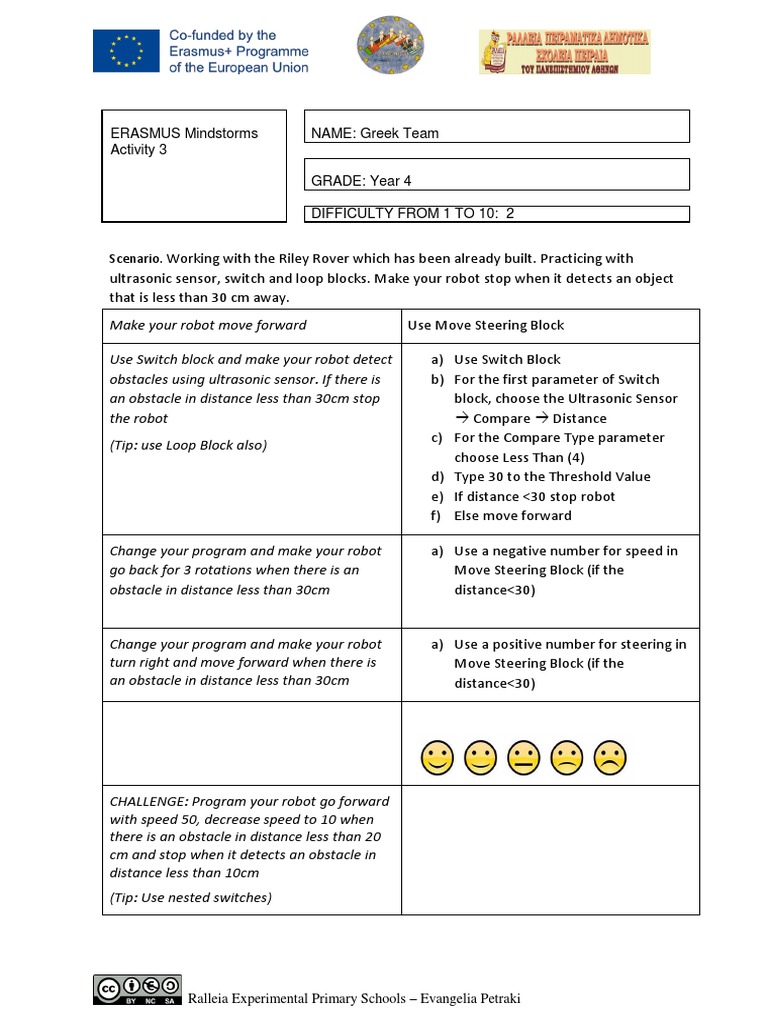 Worksheet 3: Lego Mindstorms EV3 | PDF