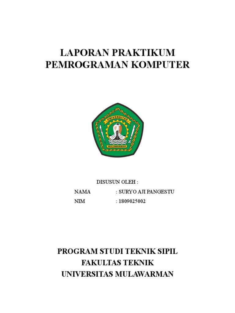 Laporan Praktikum Pemrograman 2018 | PDF | Komputer