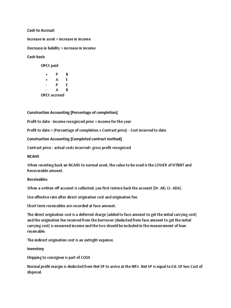 FAR Notes | PDF | Fair Value | Expense