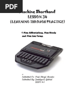 Module 1, Machine Shorthand | PDF | Shorthand | Computer Keyboard