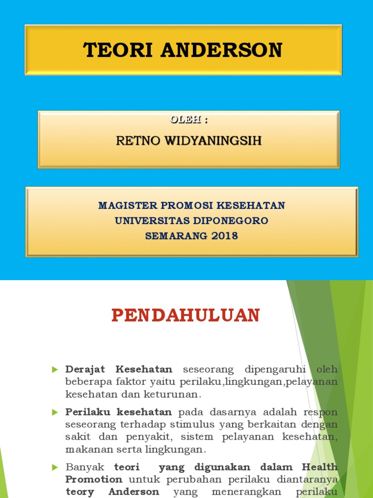 PRESENTASI TEORI ANDERSON Versiku | PDF