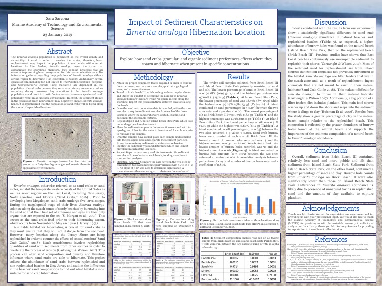 Oceanography Final Poster | PDF | Beach | Student's T Test