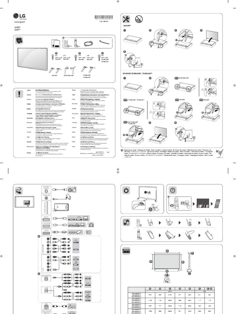 Eng - LG 55uk6500 | PDF | Ac Power Plugs And Sockets | Electrical Connector