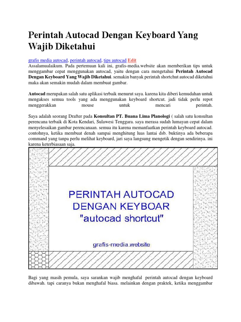 Autocad Keyboard Shortcuts | PDF