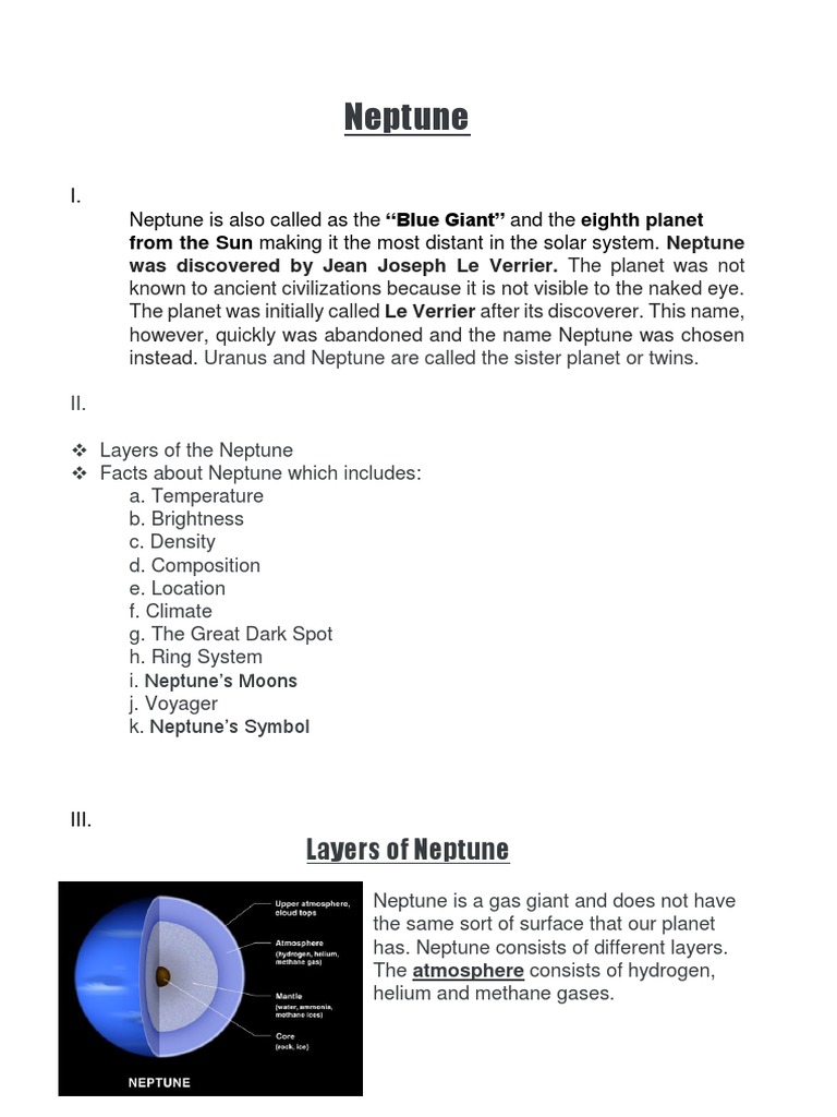 Layers of Neptune | PDF | Neptune | Planets