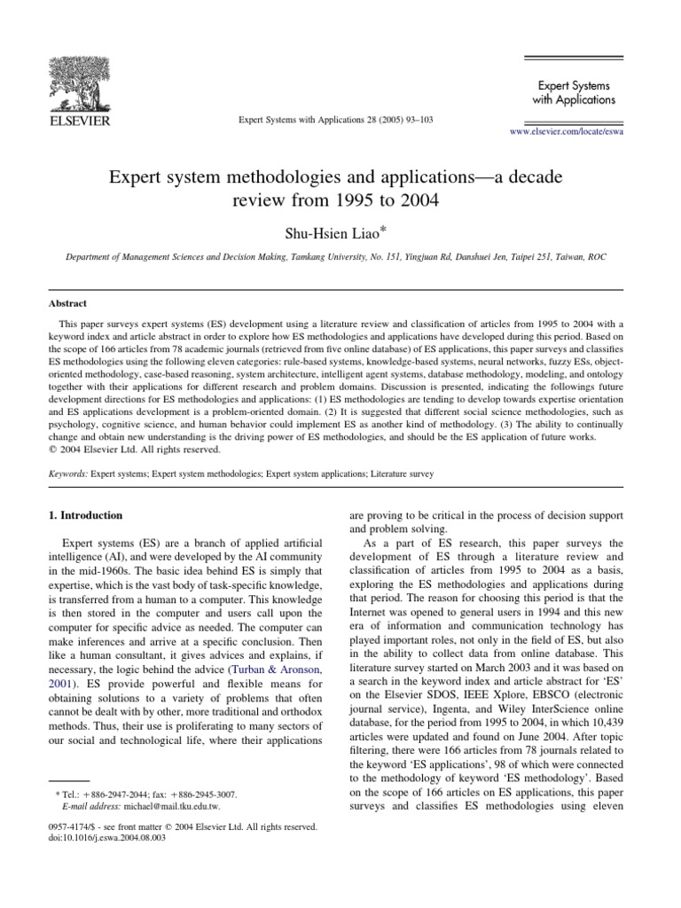 Expert Systems Development Review 1995-2004 | PDF | Databases ...