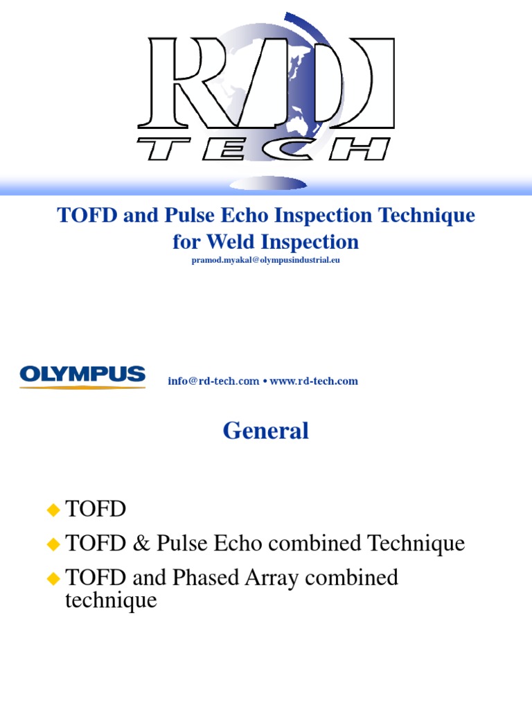 TOFD & Pulse Echo Weld Inspection | PDF | Diffraction | Waves
