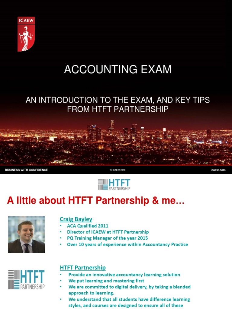 ICAEW CFAB ACC 2019 Presentation Slides | PDF | Debits And Credits | Balance Sheet