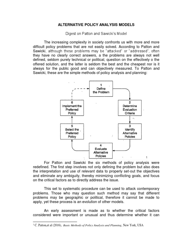 Patton | PDF | Policy Analysis | Policy
