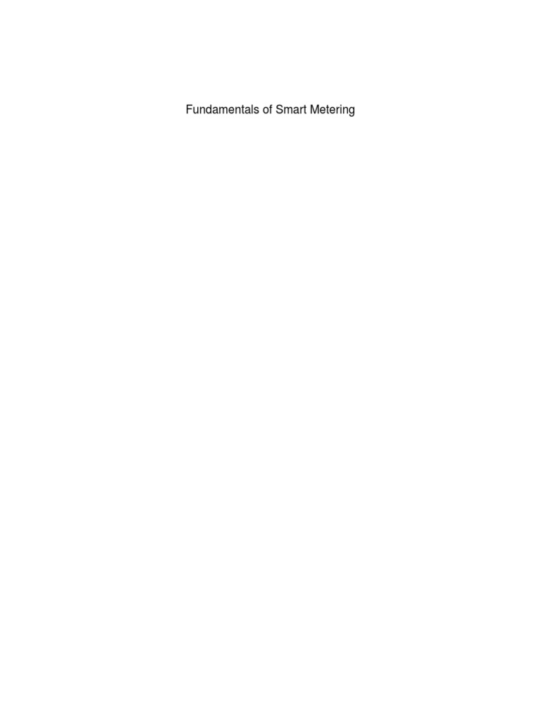 Fundamentals Of Smart Metering Pdf Ac Power Kilowatt Hour