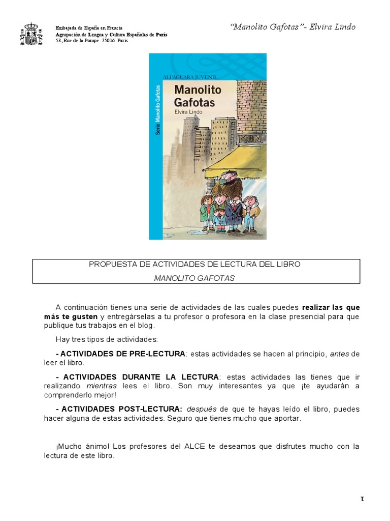 Actividades Manolito Gafotas1 | PDF | Madrid | Euro