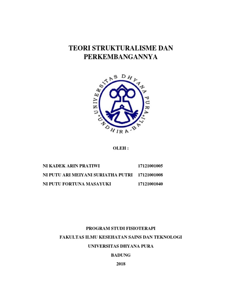 Teori Strukturalisme Dan Perkembangannya | PDF