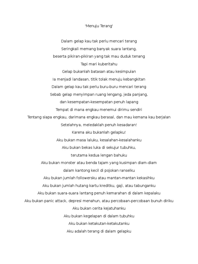 Menuju Terang' | PDF
