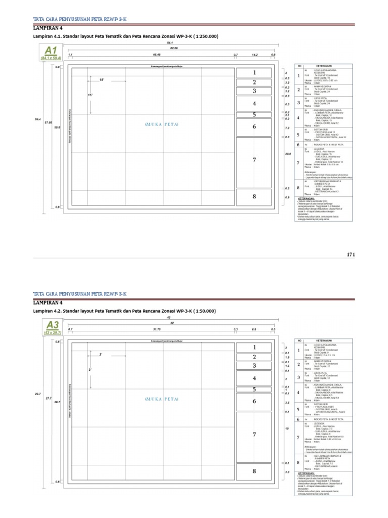 XLampiran 4. Standard Layout Peta Tematik Dan RZ | PDF