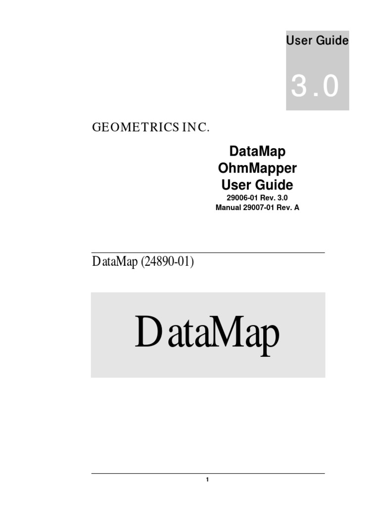 Datamap: Geometrics Inc | PDF | Computer File | Floppy Disk