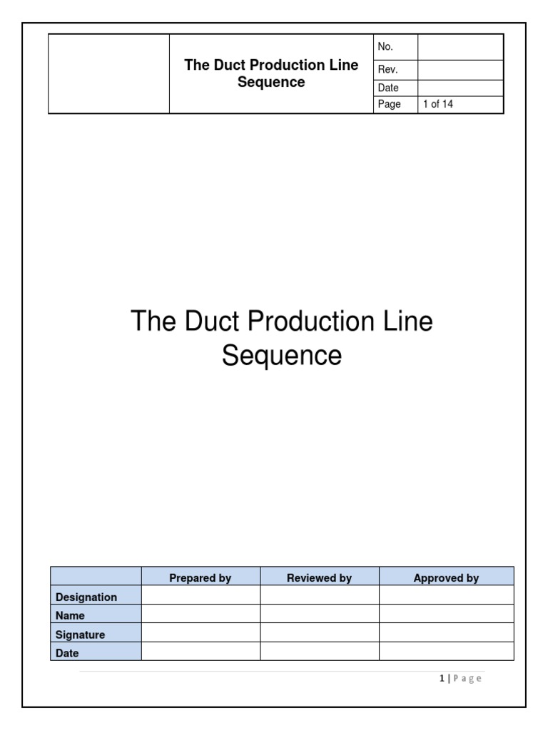 Duct Fabrication Procedure | PDF | Duct (Flow) | Sheet Metal