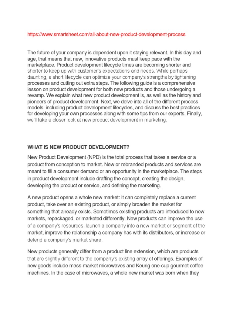 Product Development | PDF | New Product Development | Design For Six Sigma