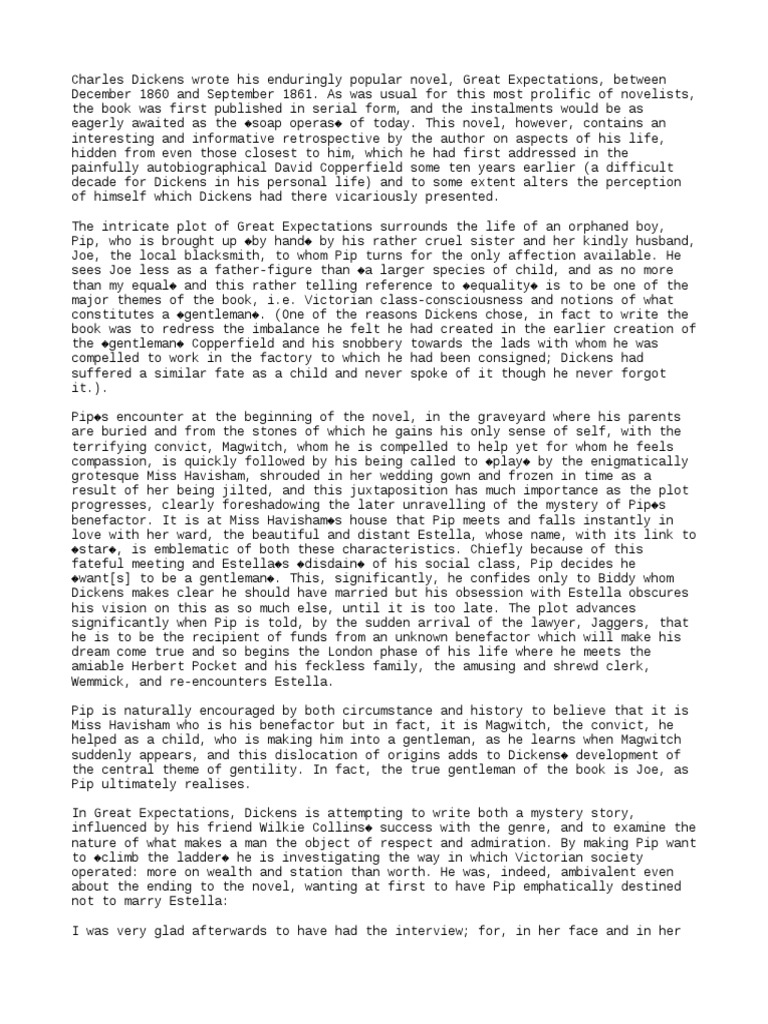 Essay On Great Expectations | PDF | Estella (Great Expectations ...