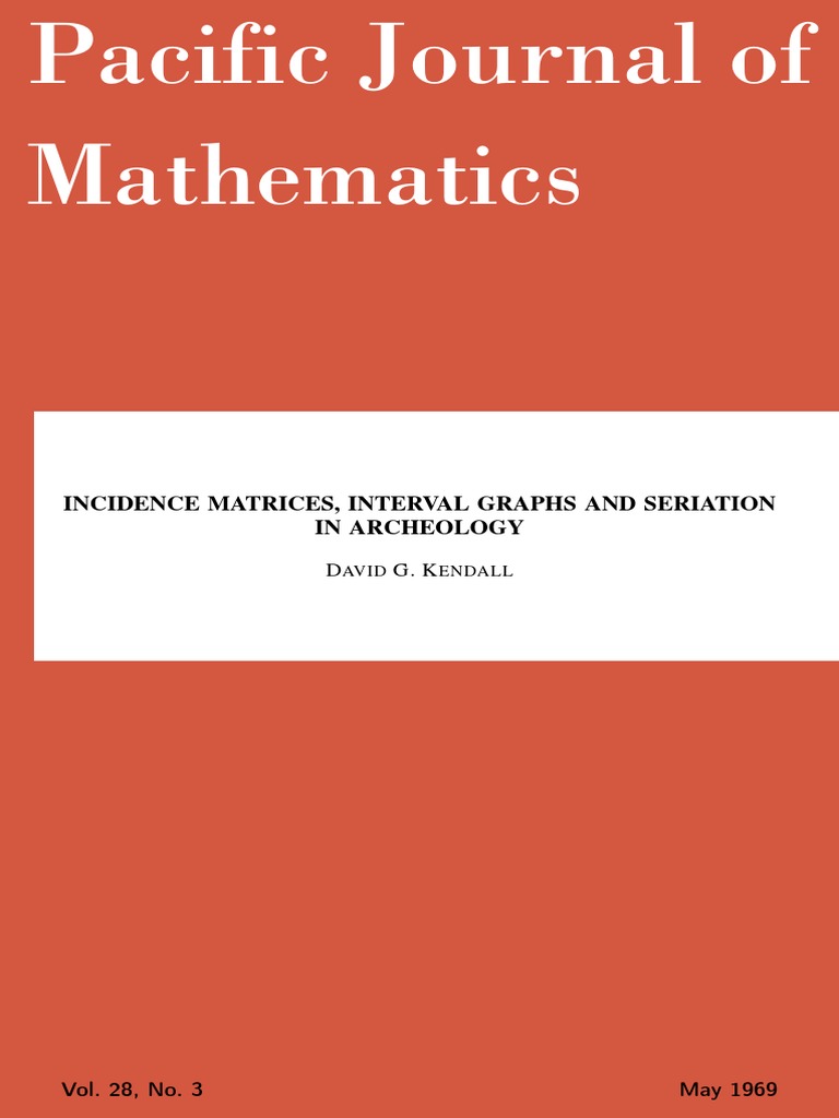 Kendall, D. (1969) - Incidence Matrices, Interval Graphs and Seriation ...