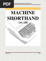 Module 1, Machine Shorthand | PDF | Shorthand | Computer Keyboard