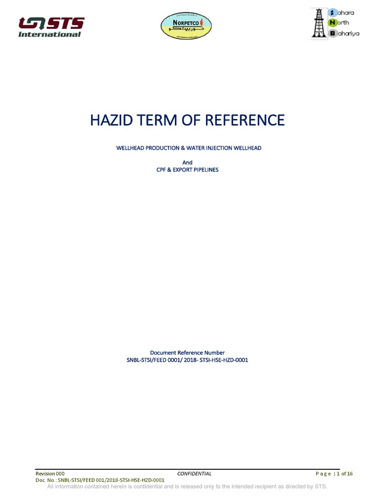 HAZID Report for North Bahariya Development | PDF | Emergency ...