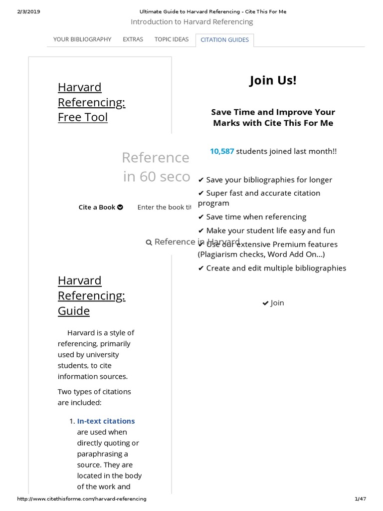 Ultimate Guide To Harvard Referencing - Cite This For Me | PDF ...