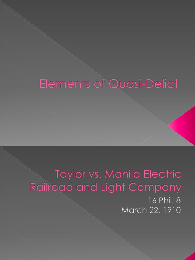 Elements of Quasi-Delict | Negligence | Acquittal