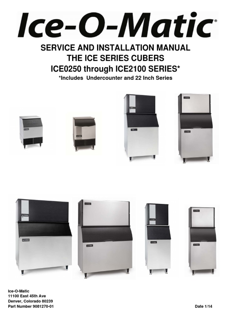 Service and Installation Manual for Ice-O-Matic ICE Series Cubers | PDF ...