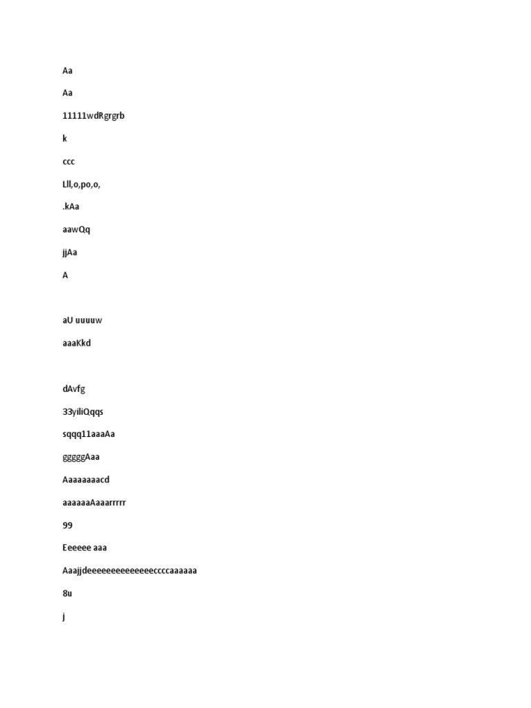 Random Text and Characters Compilation | PDF | Wellness | Lifestyle