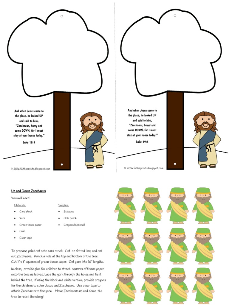 Printable Zacchaeus
