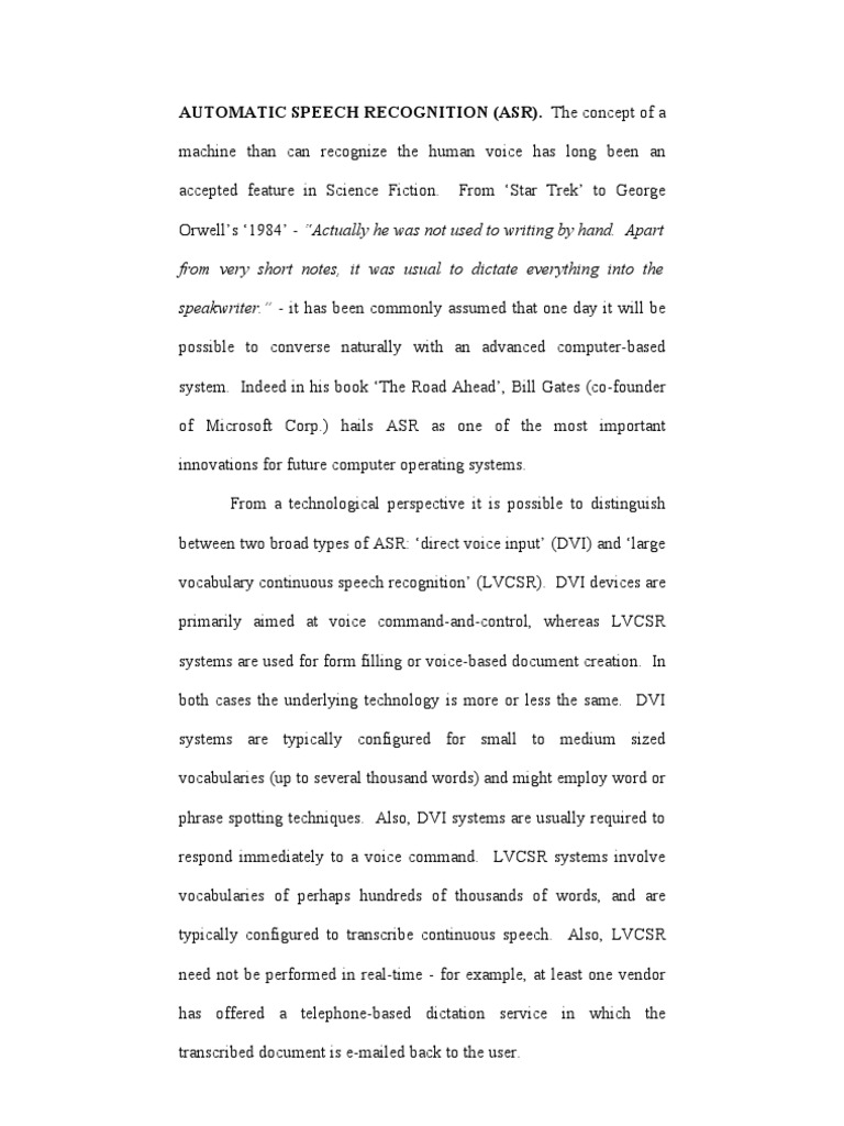 Asr | PDF