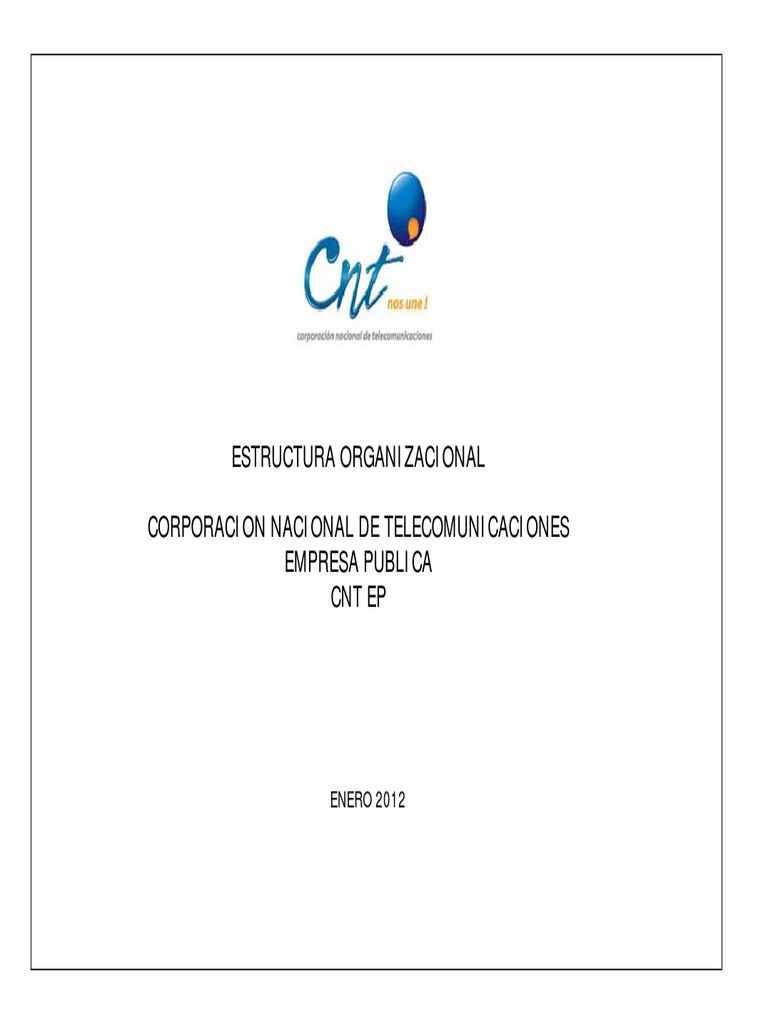Estructura Organizacional Corporacion Nacional de Telecomunicaciones ...