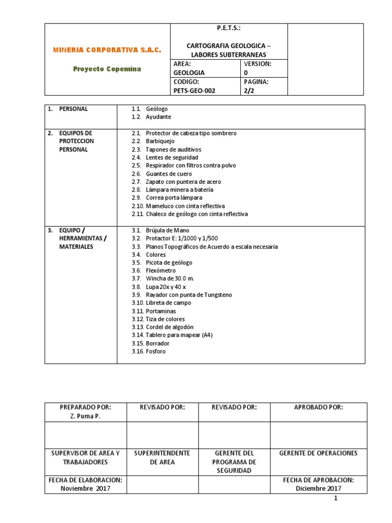 2.-Pets Geo-Mapeo de CX, Gl. | PDF | Ciencias de la Tierra | Geología